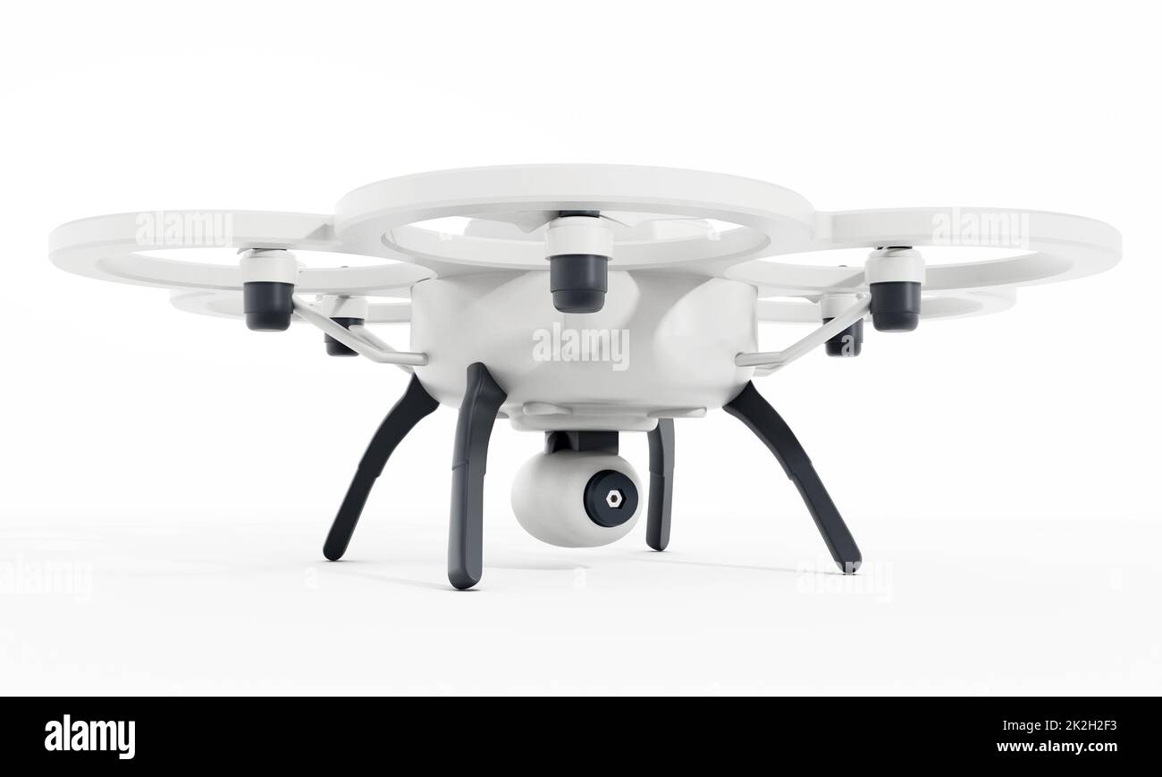 Drone with six propellers Stock Photo - Alamy