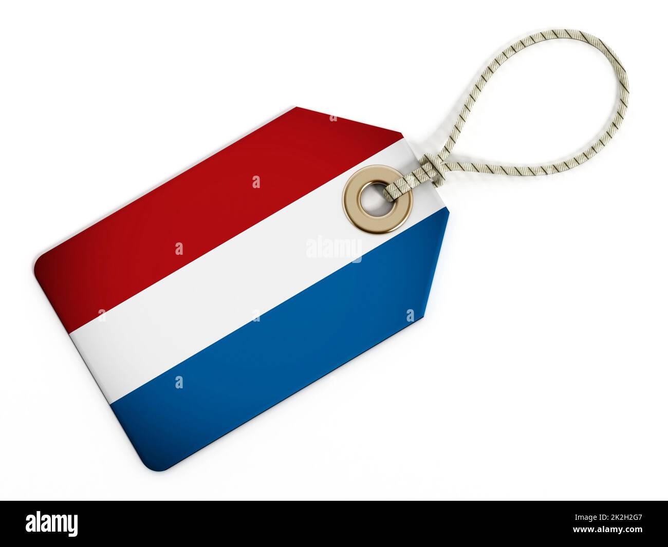 Dutch flag on isolated tag Stock Photo - Alamy