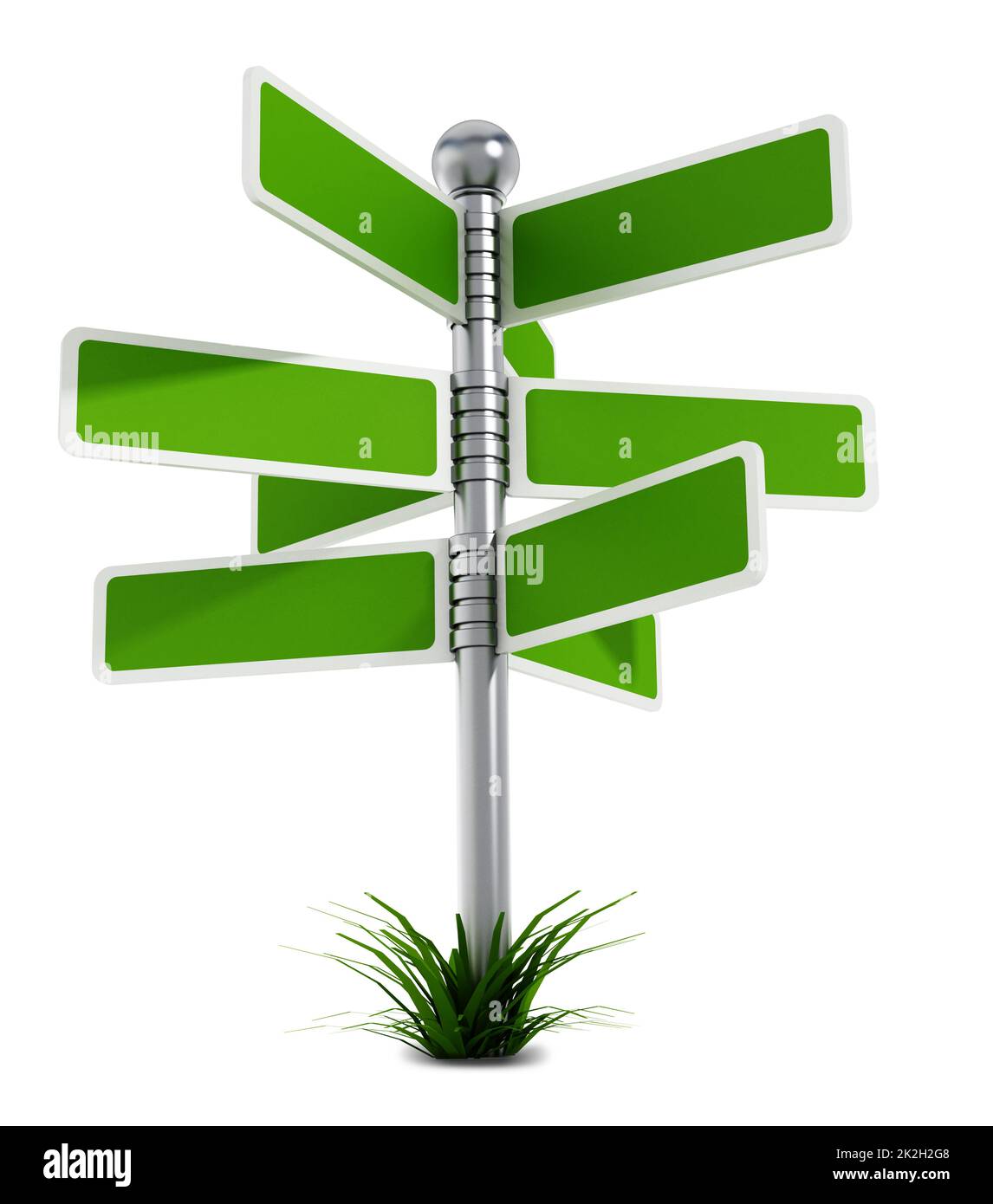 Road post with blank plates Stock Photo - Alamy