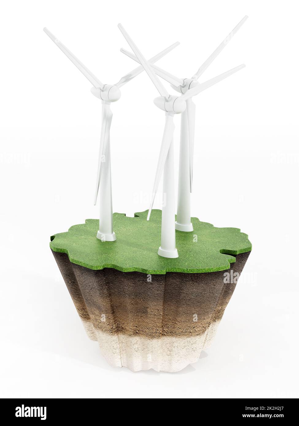 Wind turbines on grass Stock Photo - Alamy