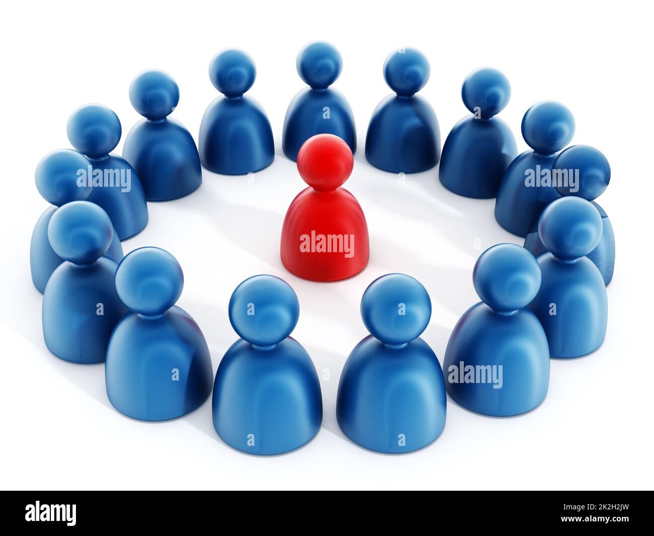 Group of people with a leader Stock Photo - Alamy