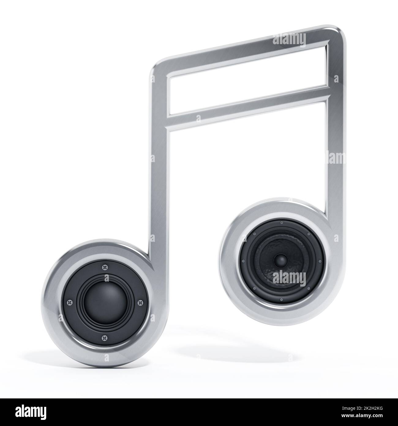 Musical note with speakers Stock Photo - Alamy