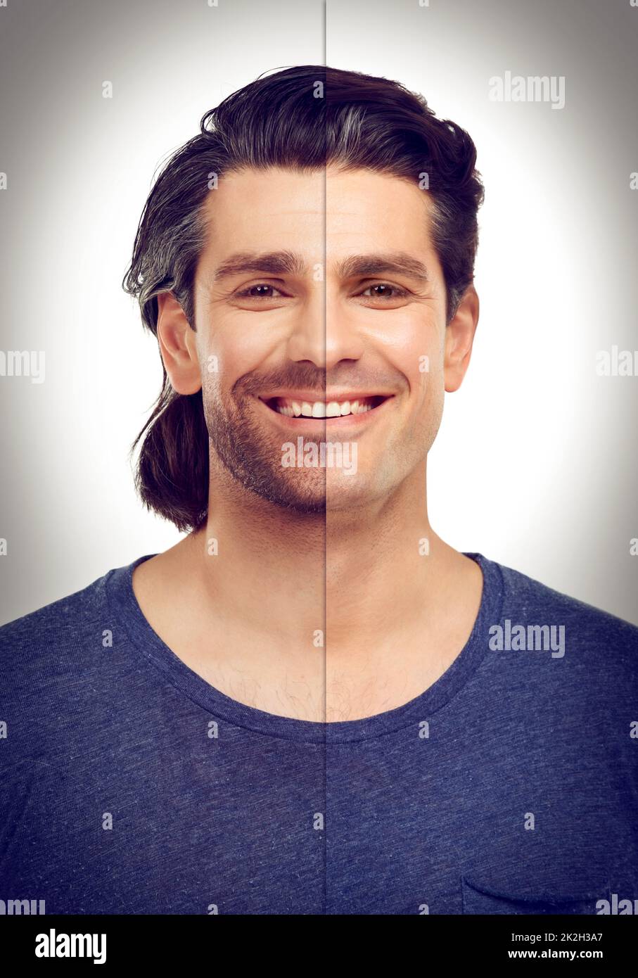 Man before after makeover hi-res stock photography and images - Alamy