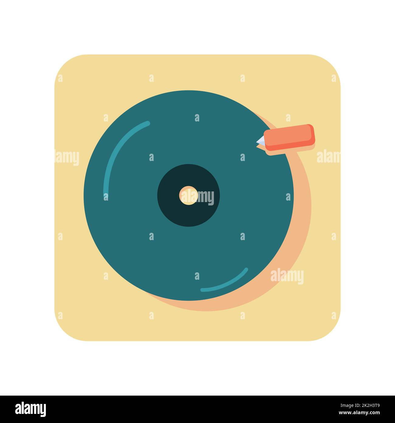 Abstract button icon music record on white background - Vector Stock ...