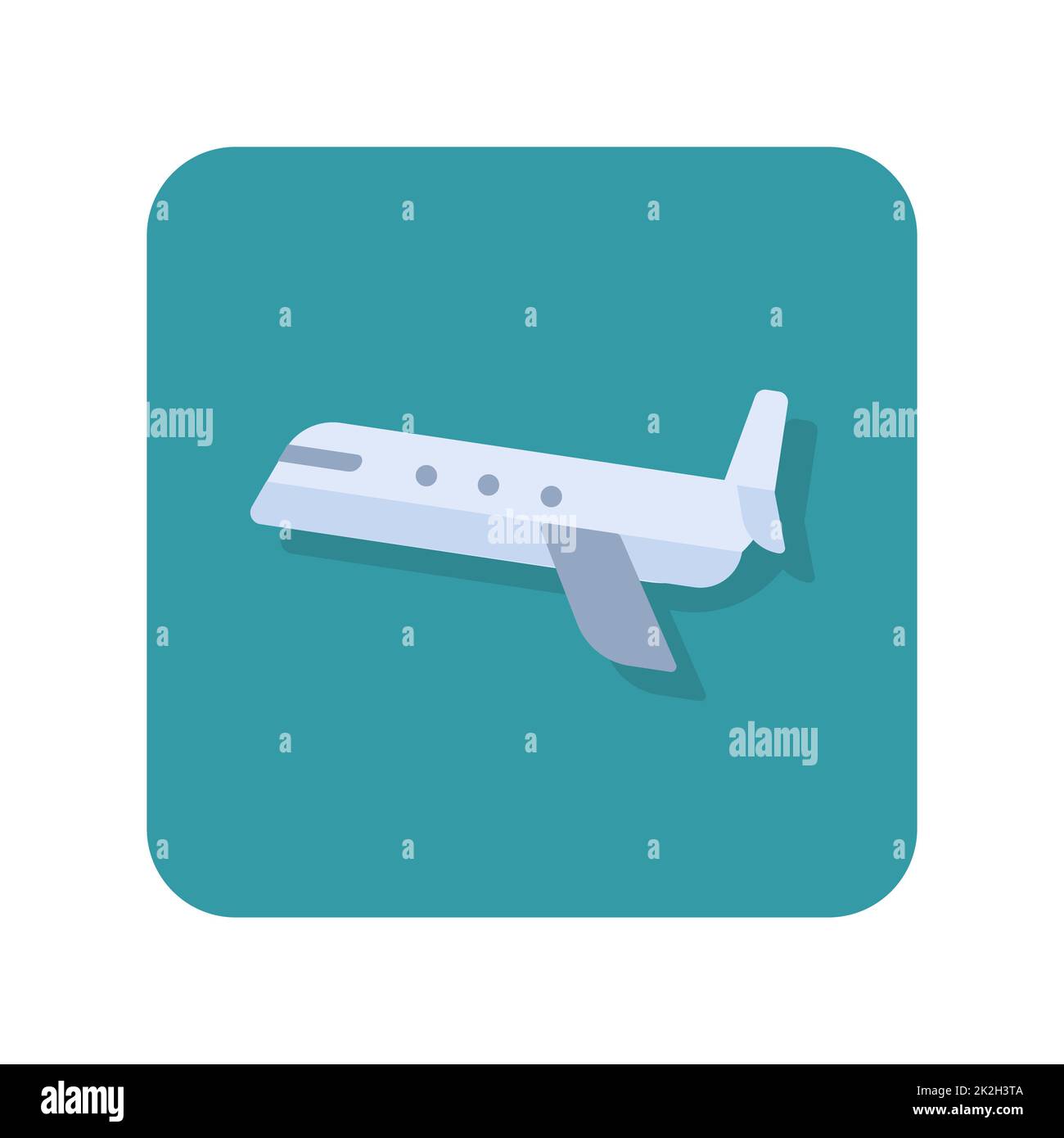 Airplane abstract button icon on white background - Vector Stock Photo ...