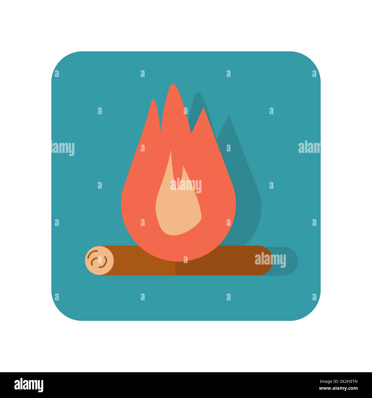 Campfire abstract button icon on white background - Vector Stock Photo ...