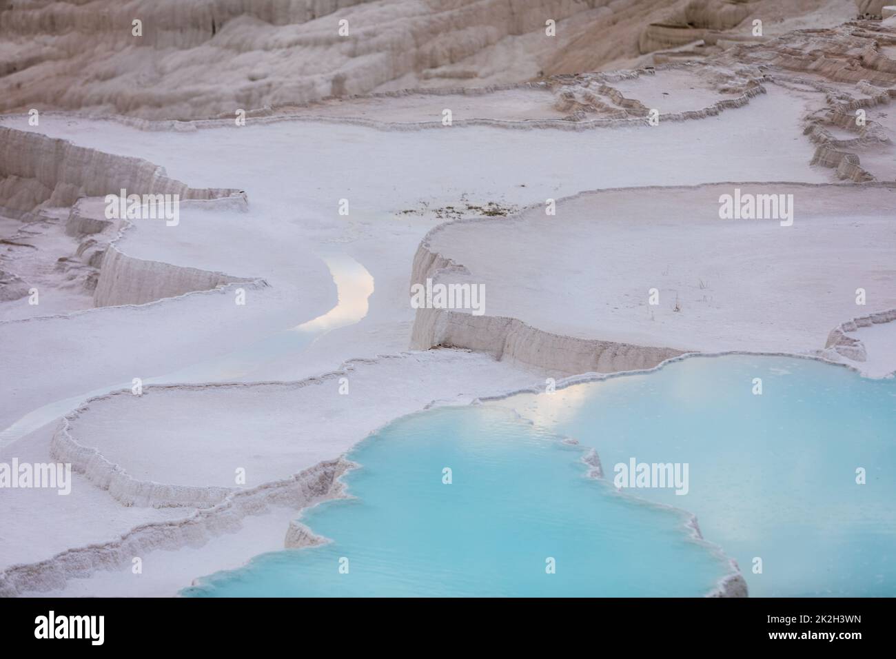 Travertine terraces in Pamukkale, Turkey Stock Photo - Alamy