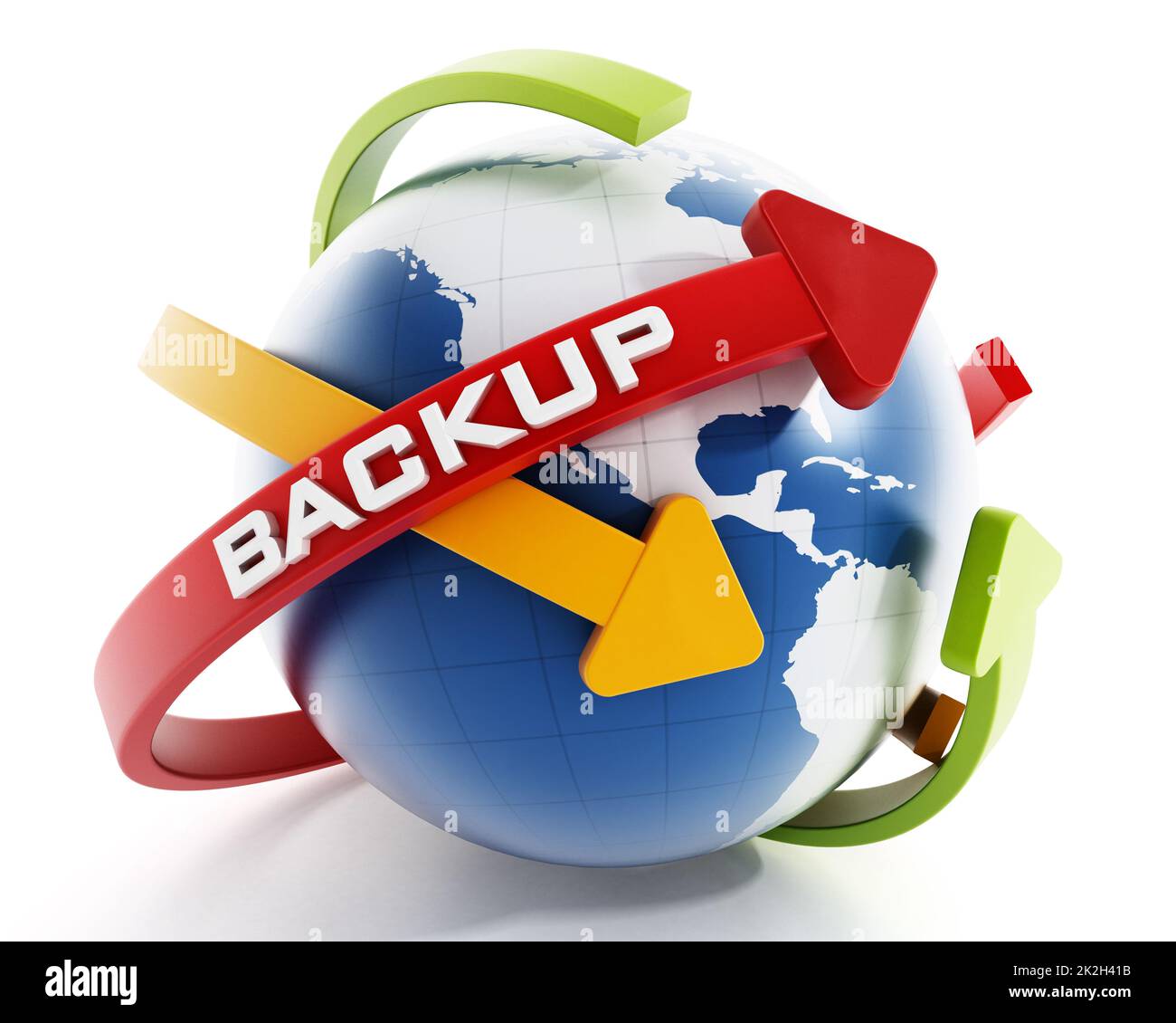 Arrows around earth technology concept hi-res stock photography and ...