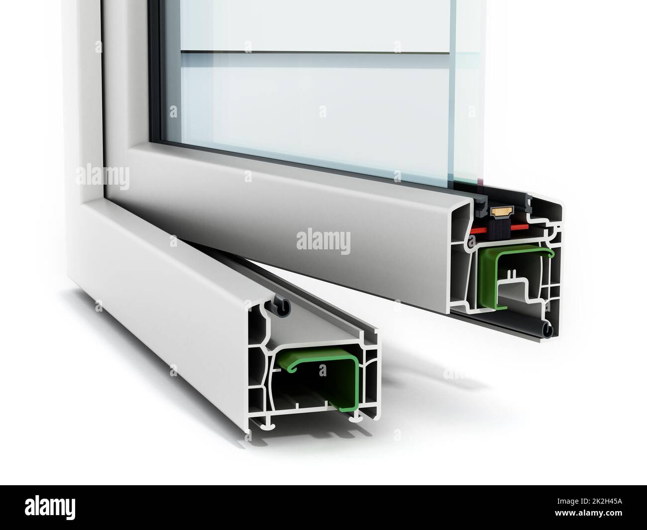 PVC window detail Stock Photo - Alamy