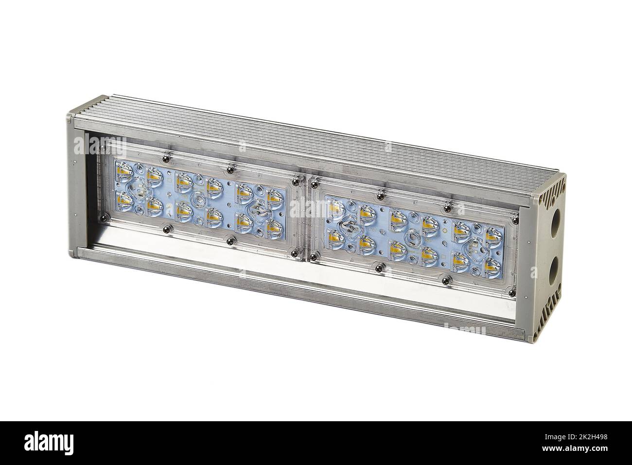 Outdoor LED lamp on white insulated background Stock Photo - Alamy