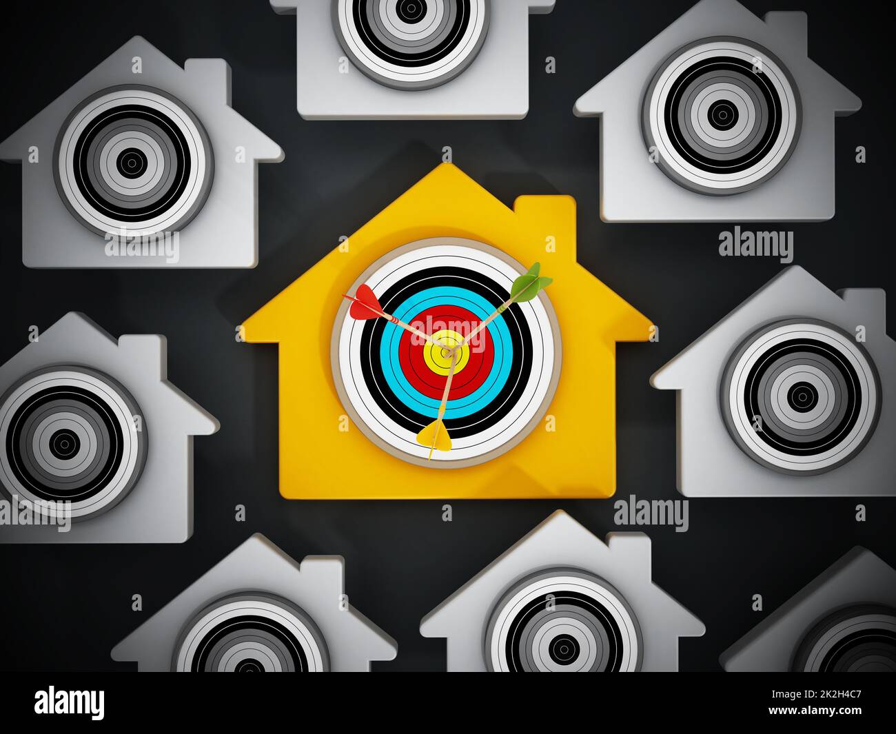Target house illustration hi-res stock photography and images - Alamy