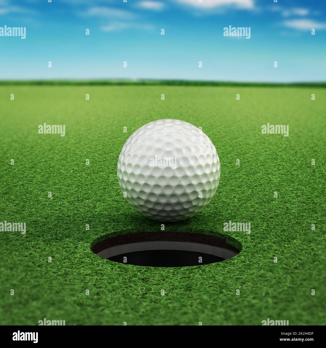 Ball golf ball hole green grass hi-res stock photography and images - Alamy