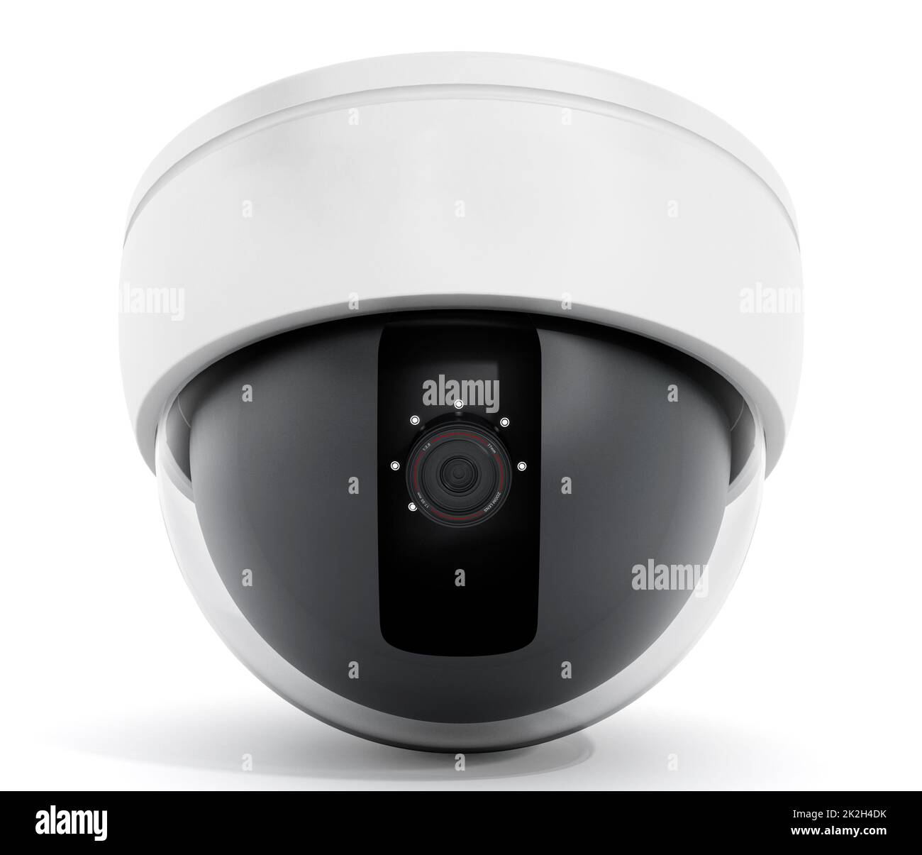 Dome camera isolated on white background Stock Photo - Alamy