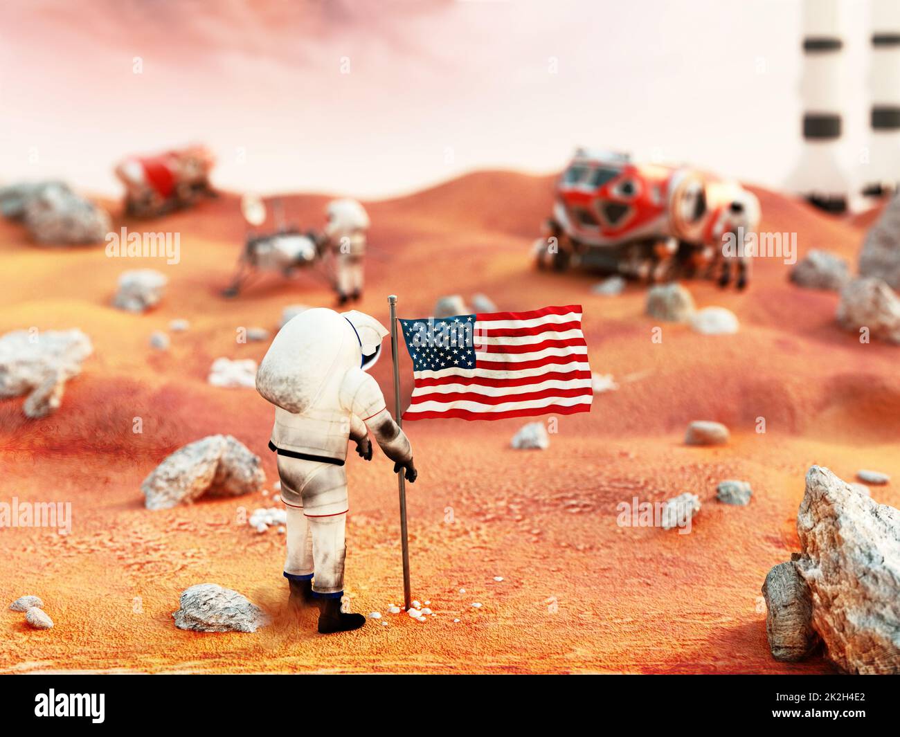 Manned Mars mission Stock Photo - Alamy