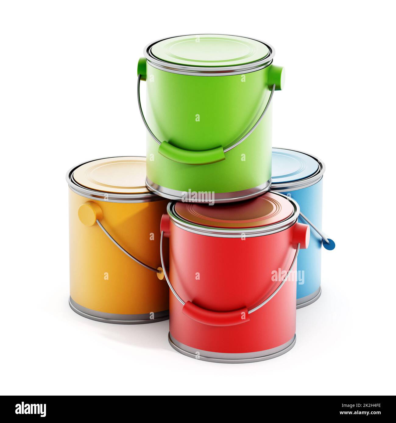 Multi colored paint brush Stock Photo - Alamy