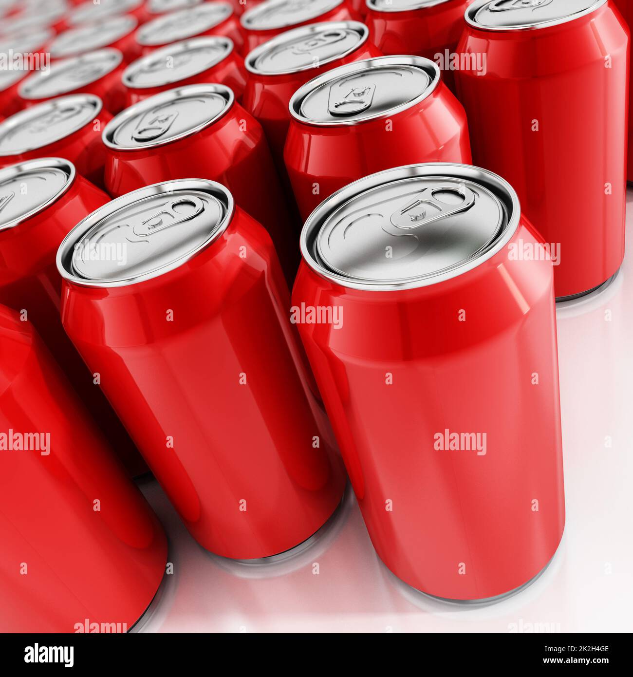 Red soda cans Stock Photo - Alamy