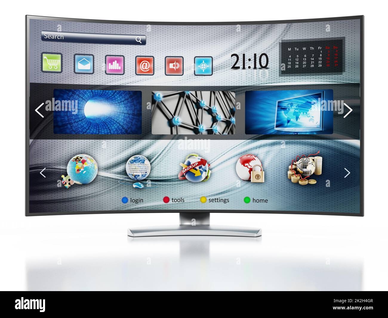 Smart TV showing main screen Stock Photo - Alamy