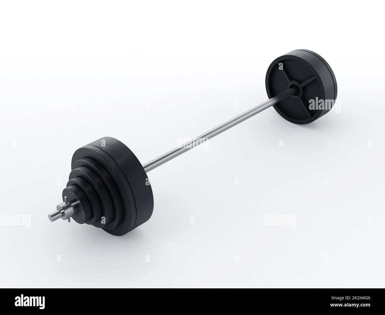 Barbell isolated on white background Stock Photo - Alamy