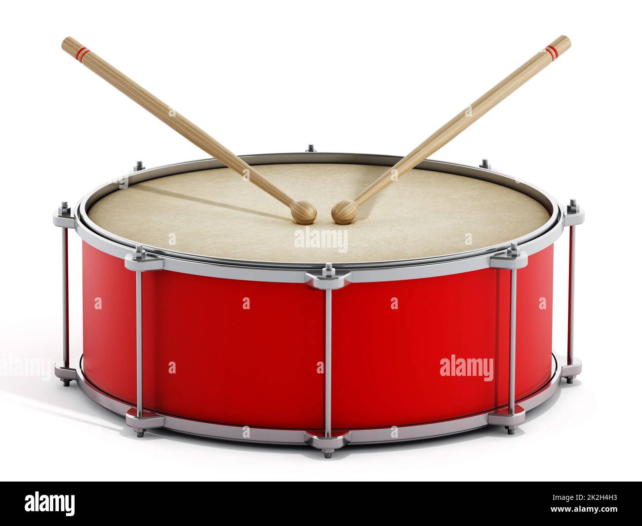 Red drum with stick Stock Photo - Alamy