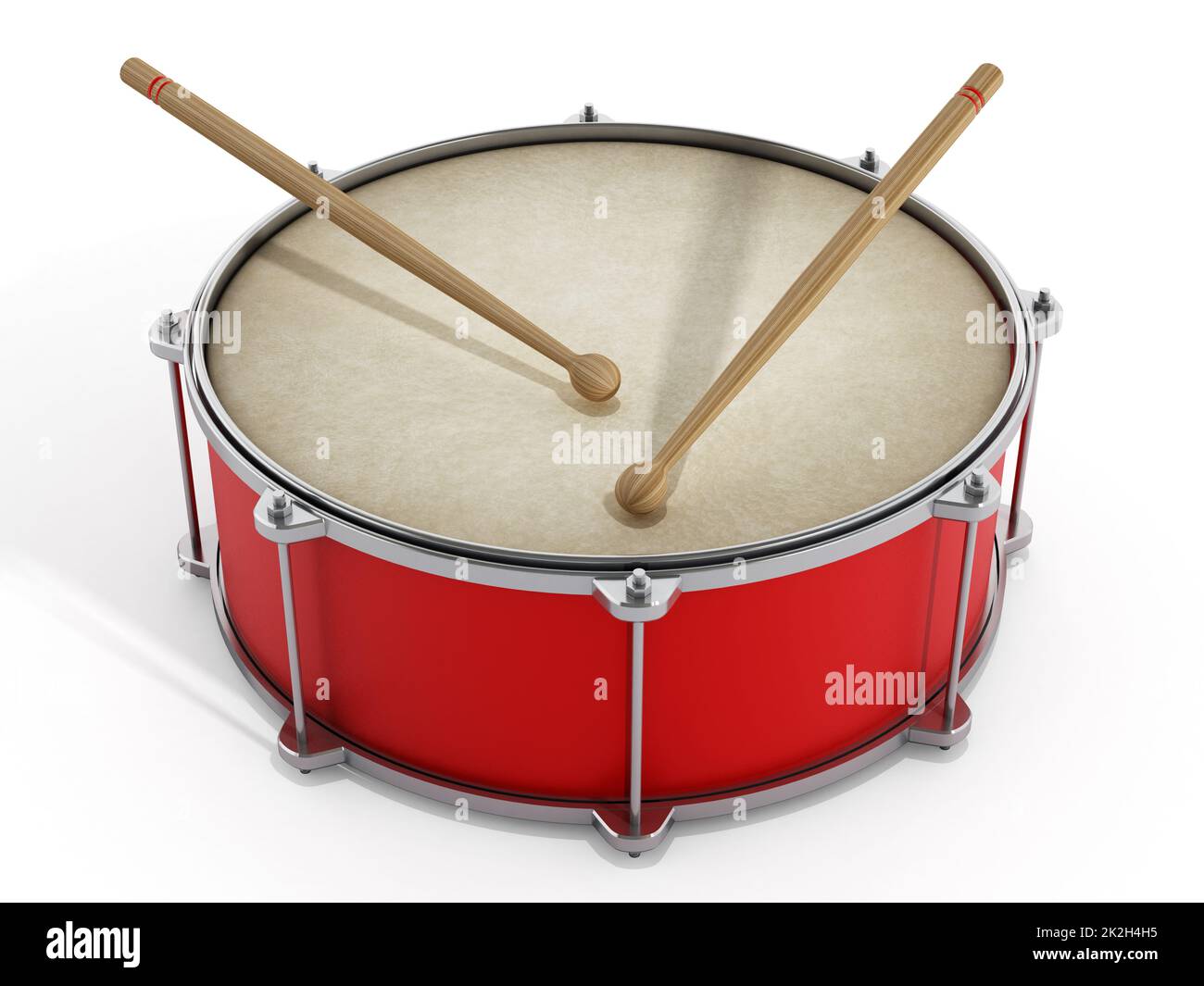 Red drum with stick Stock Photo - Alamy