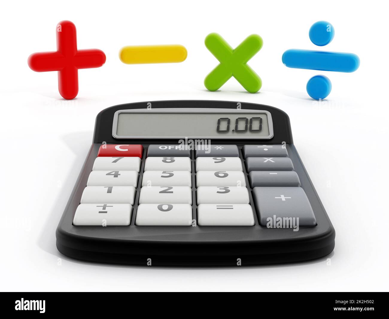 Calculator and mathematical symbols Stock Photo - Alamy