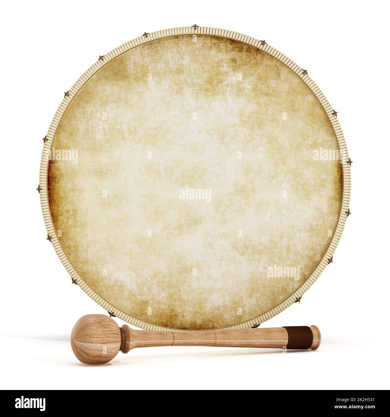 Ramadan drum and drumstick. 3D illustration Stock Photo - Alamy