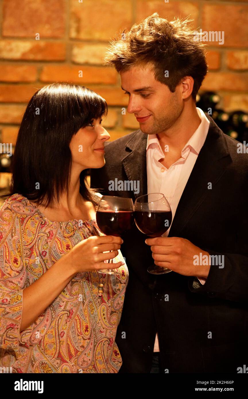 Romantic evening in the wine cellar II Stock Photo - Alamy