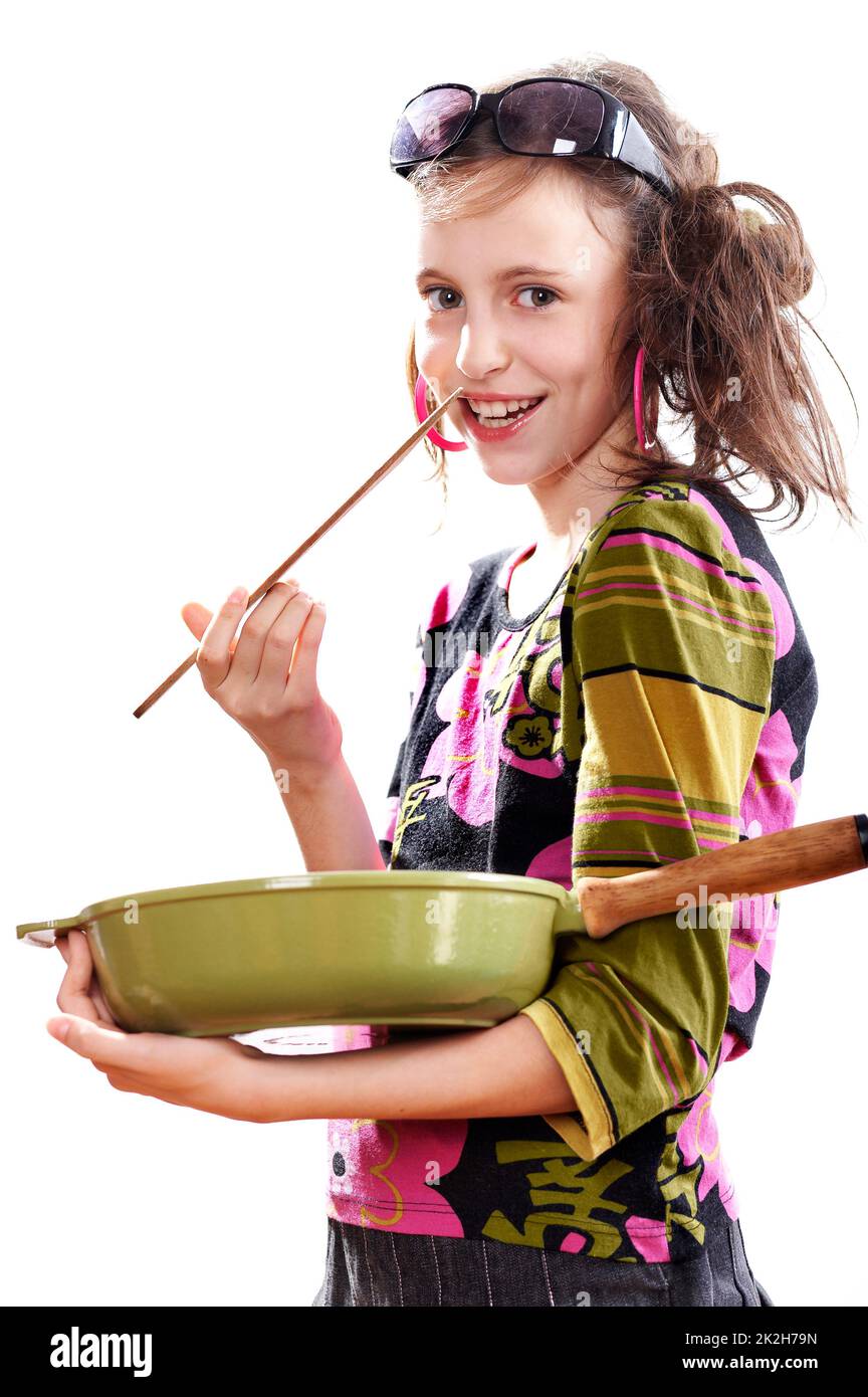 Little Cook II Stock Photo - Alamy