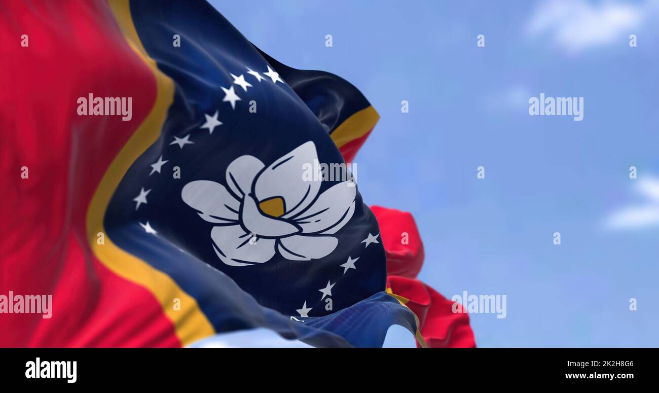 Mississippi american flag waving in hi-res stock photography and images ...