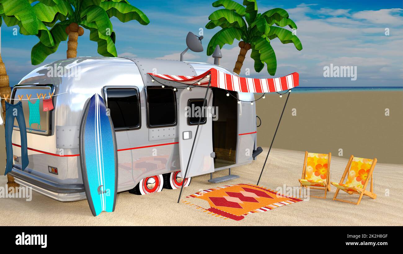 Retro surf van hi-res stock photography and images - Alamy