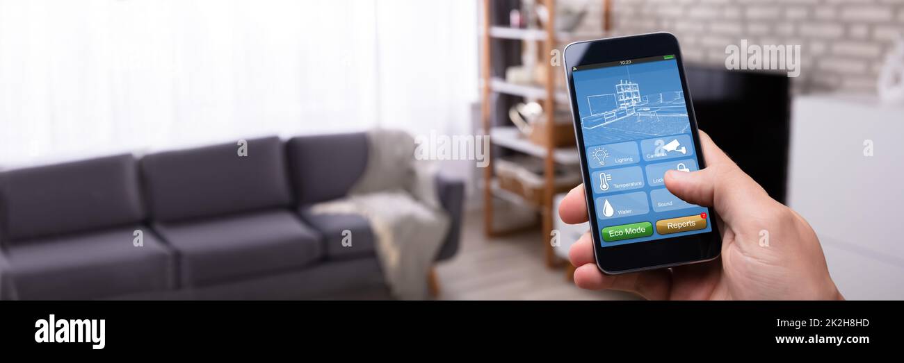 Smart home banner mobile hi-res stock photography and images - Alamy