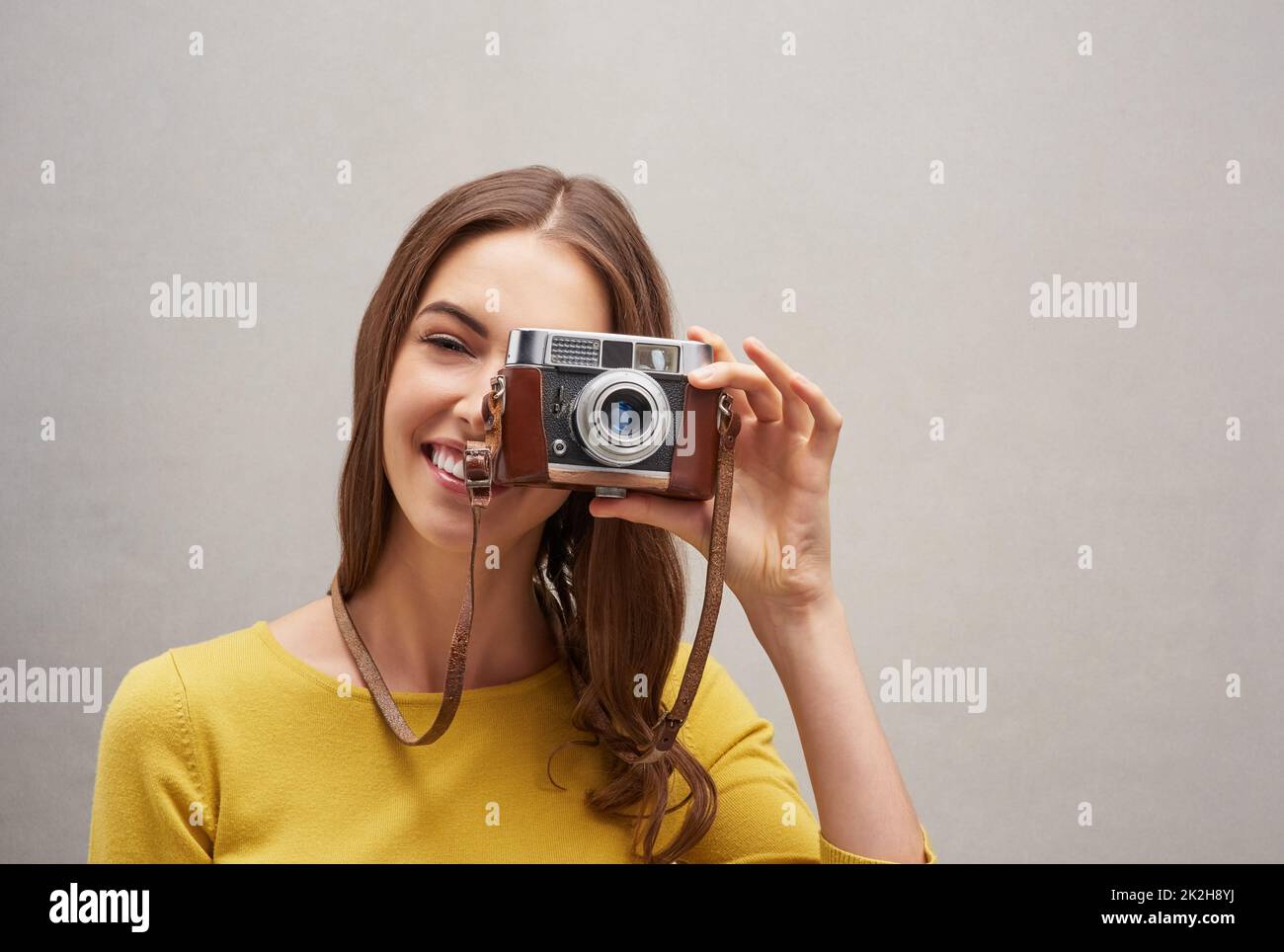 Youre so photogenic. Studio portrait of an attractive young female ...