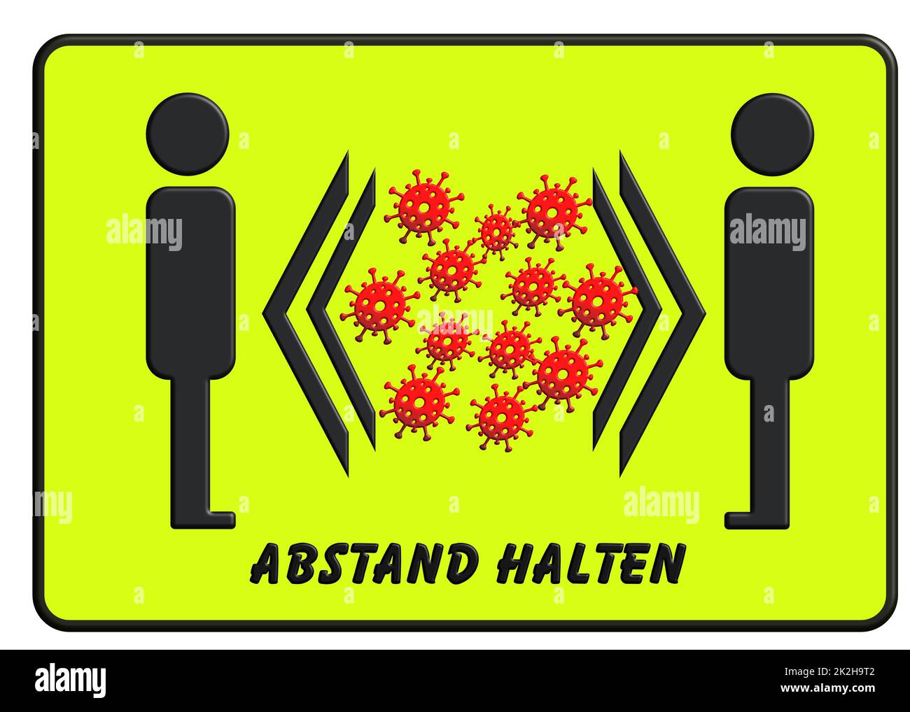 Keep distance warning sign Stay safe from COVID 19 Stock Photo - Alamy