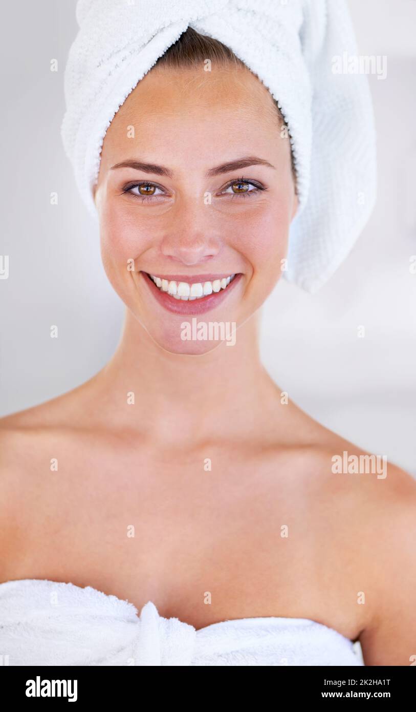 Healthy, glowing skin. Close up view of a woman with flawless skin ...