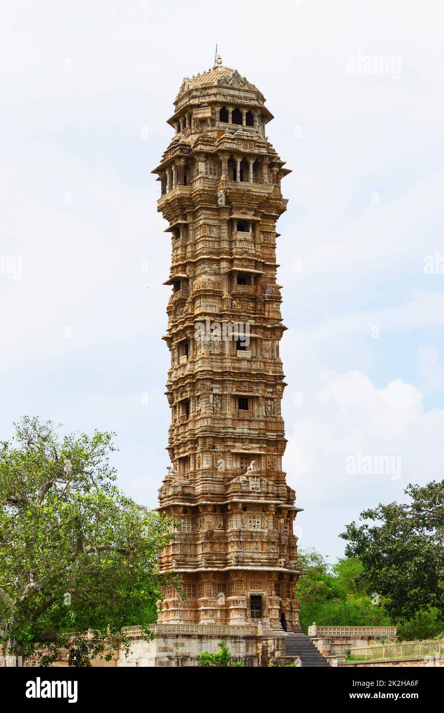 View of Vijay Stambh 0r Tower of Victory, Tower Dedicated To Lord ...