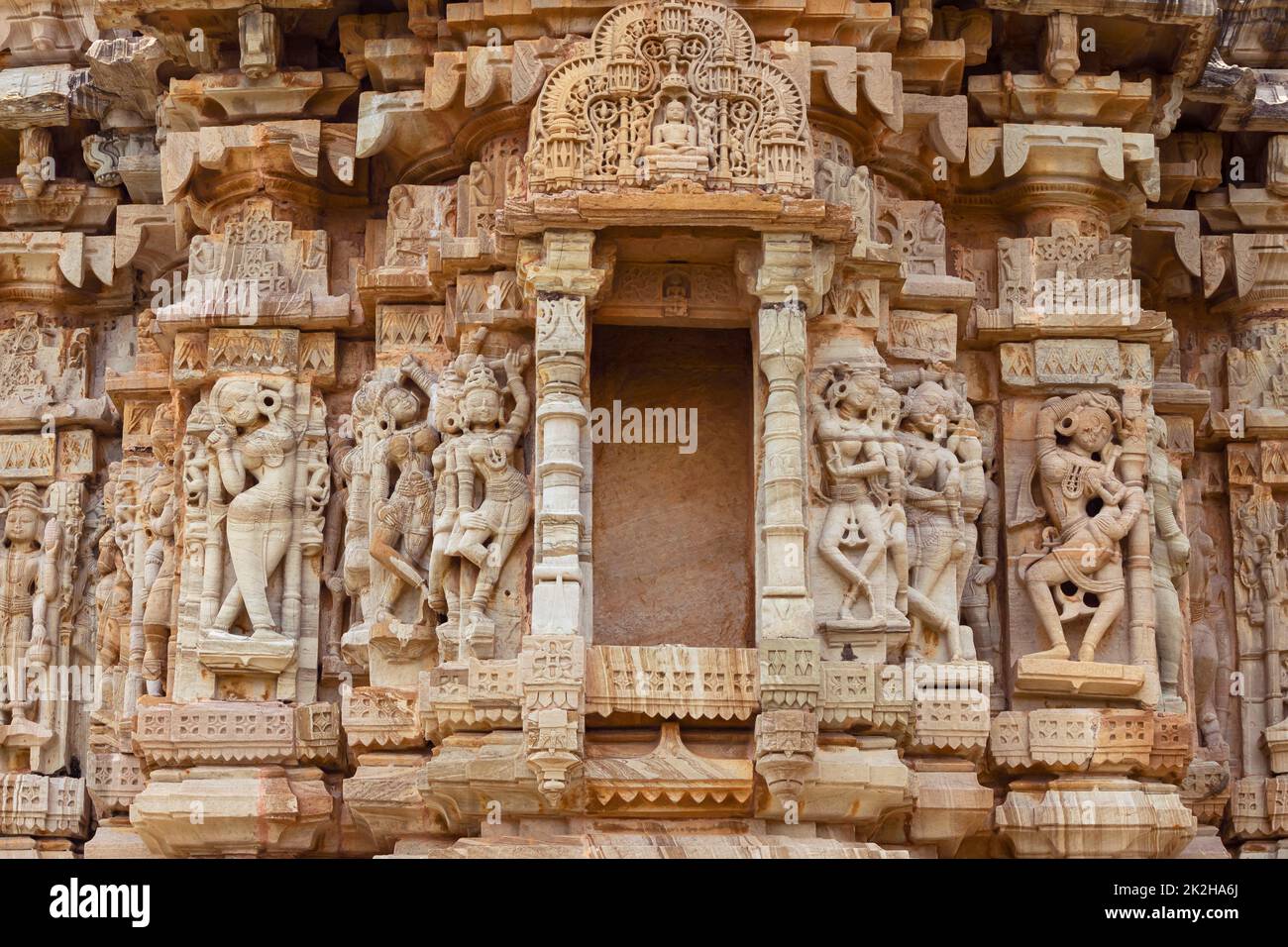 Sculpture of Hindu God and Goddess on the Shree Digambar Jain Adinath ...