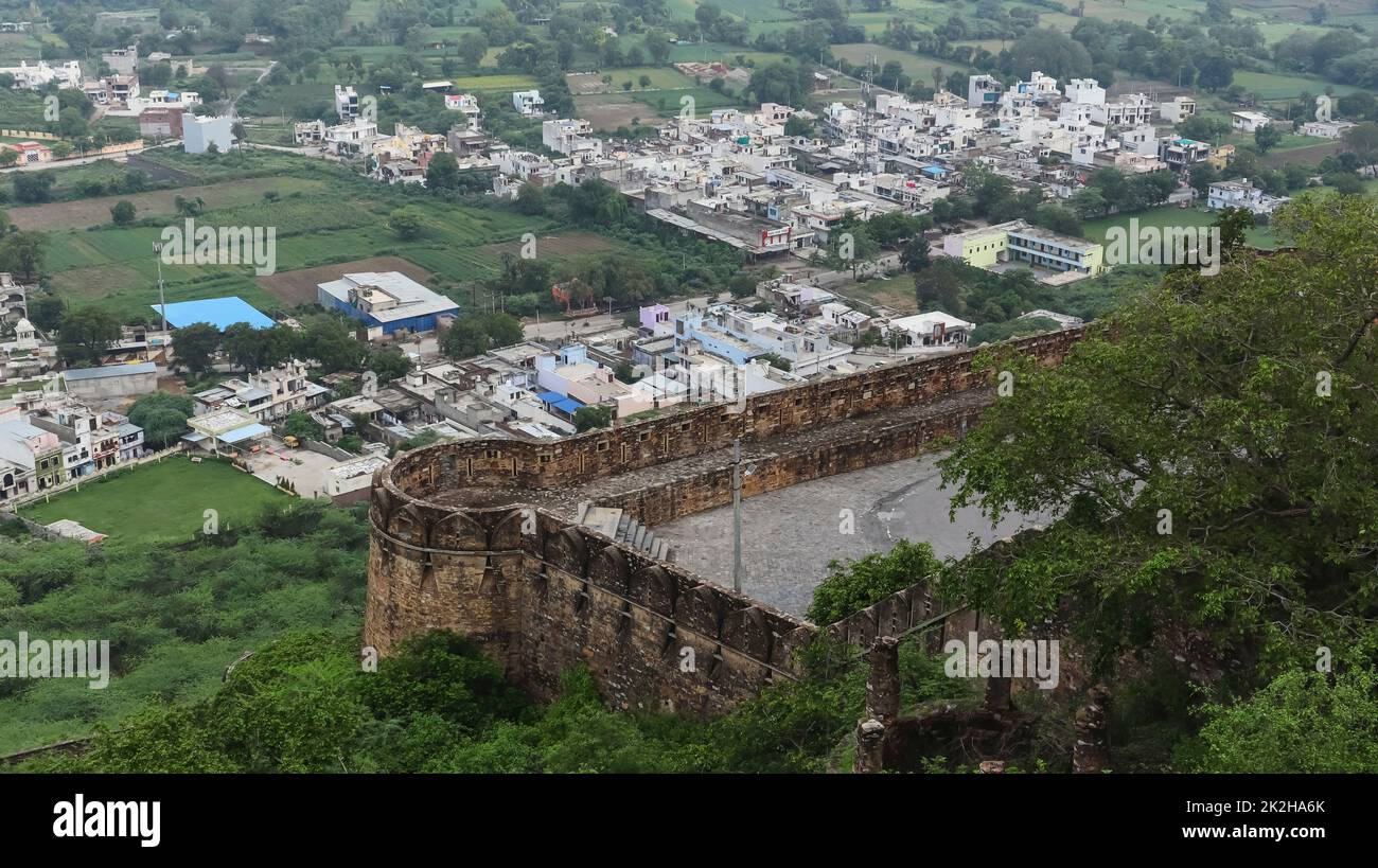 View of Fortress and City View of Chittorgarh, Rajasthan, India Stock ...