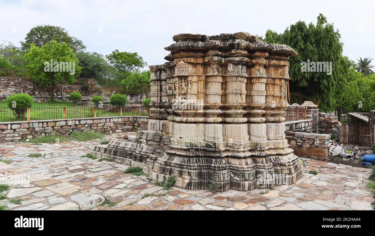 Small Ruined Temples in the Campus of Chittorgarh Fort, Rajasthan ...