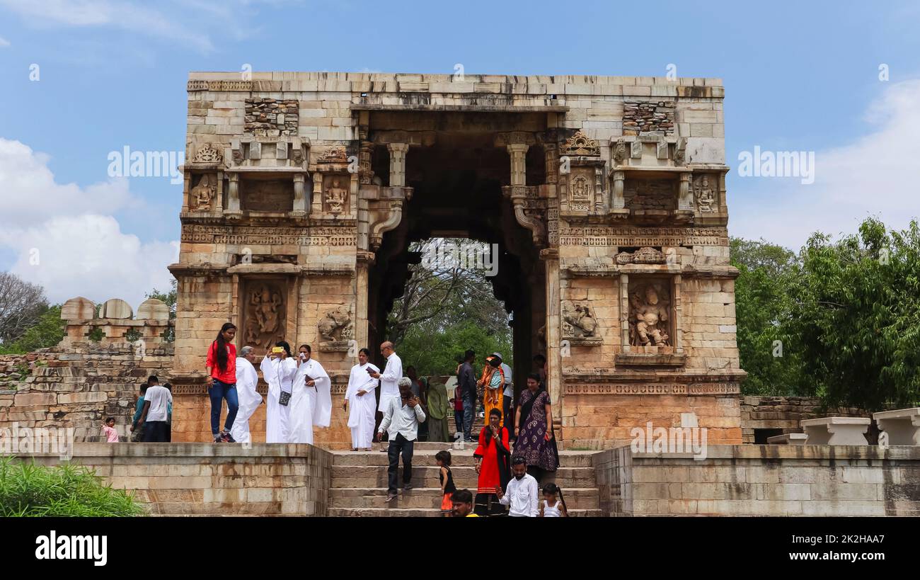 INDIA, RAJASTHAN, CHITTORGARH, July 2022, Tourist at Shree ...