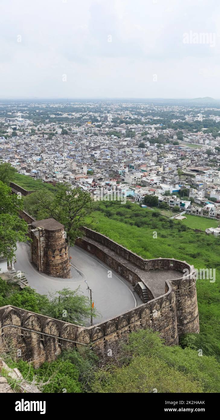 View of Fortress and City Scape of Chittorgarh, Chittorgarh Fort ...