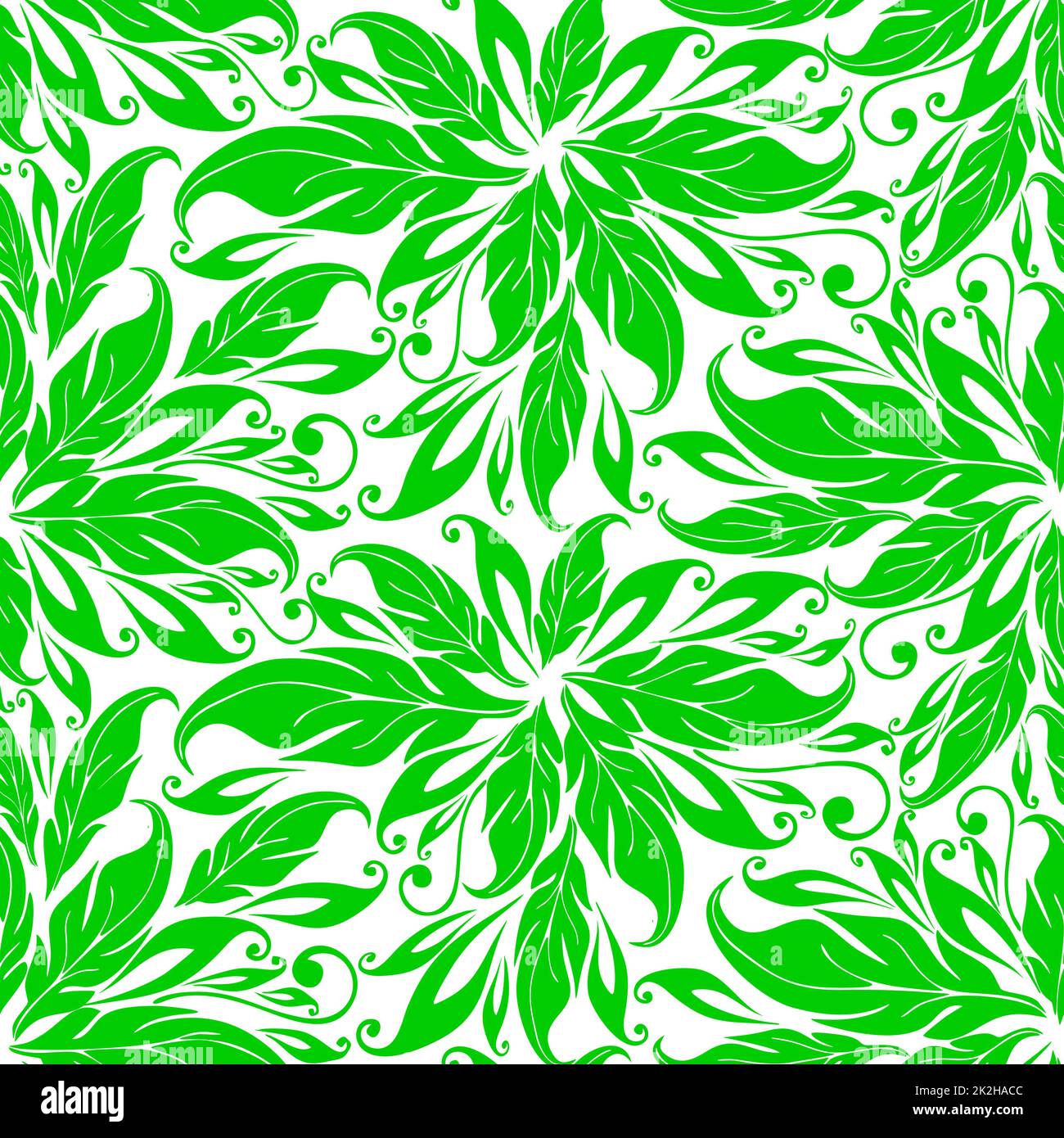 graphic seamless asymmetrical green pattern on white background ...