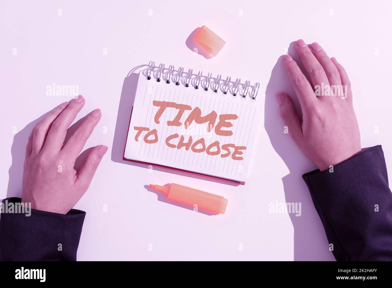 Text sign showing Time To ChooseJudging the merits of multiple options ...
