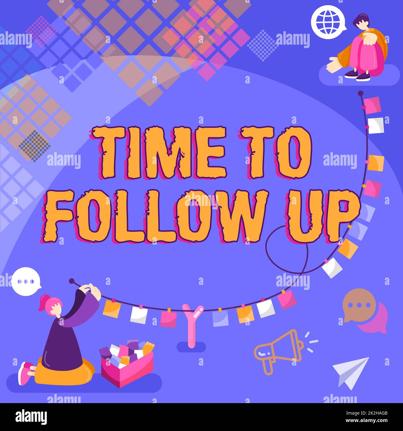 Text sign showing Time To Follow UpEnquiry of the previous task or ...
