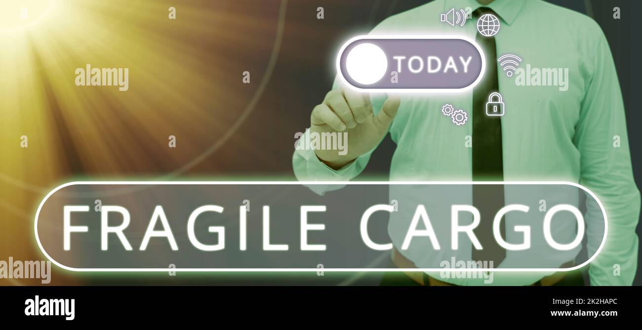 Inspiration showing sign Fragile Cargo. Word for Breakable Handle with ...