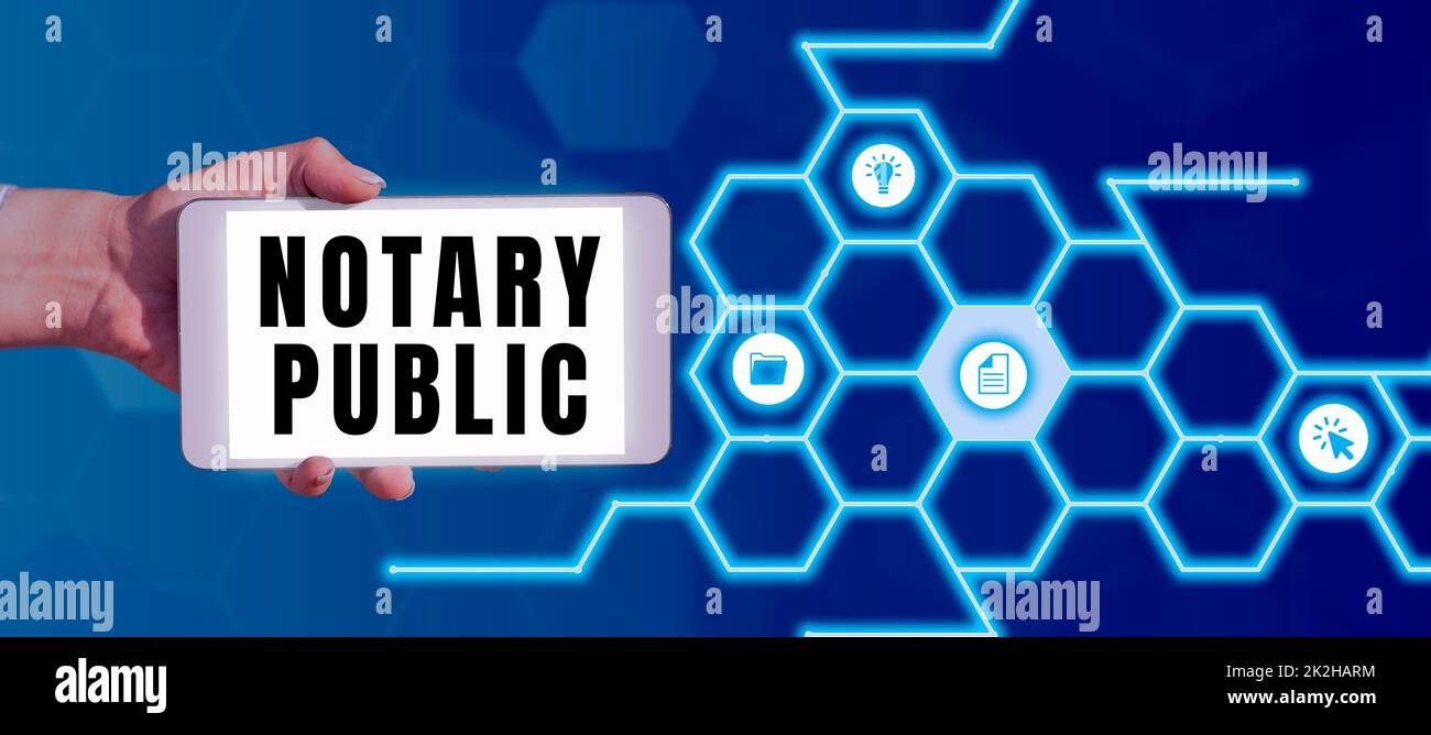 Conceptual caption Notary Public. Business overview Legality ...