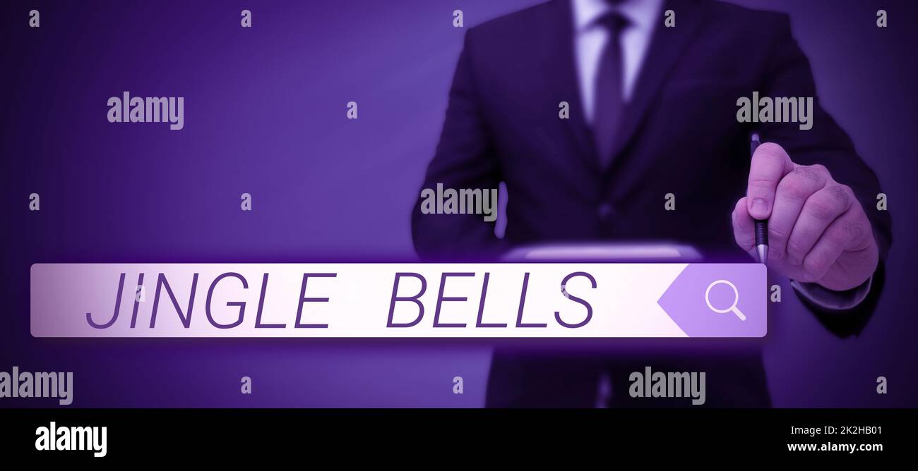 Conceptual display Jingle Bells. Business idea Most famous traditional ...