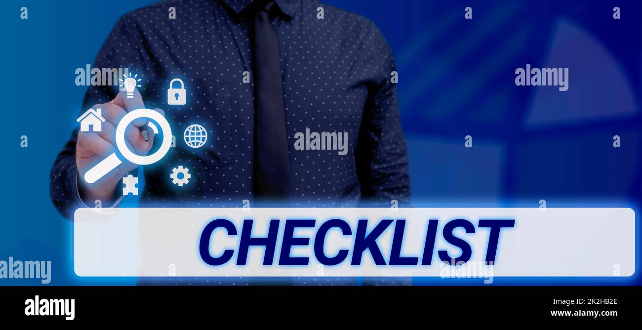 Conceptual display Checklist. Business idea List down of the detailed ...