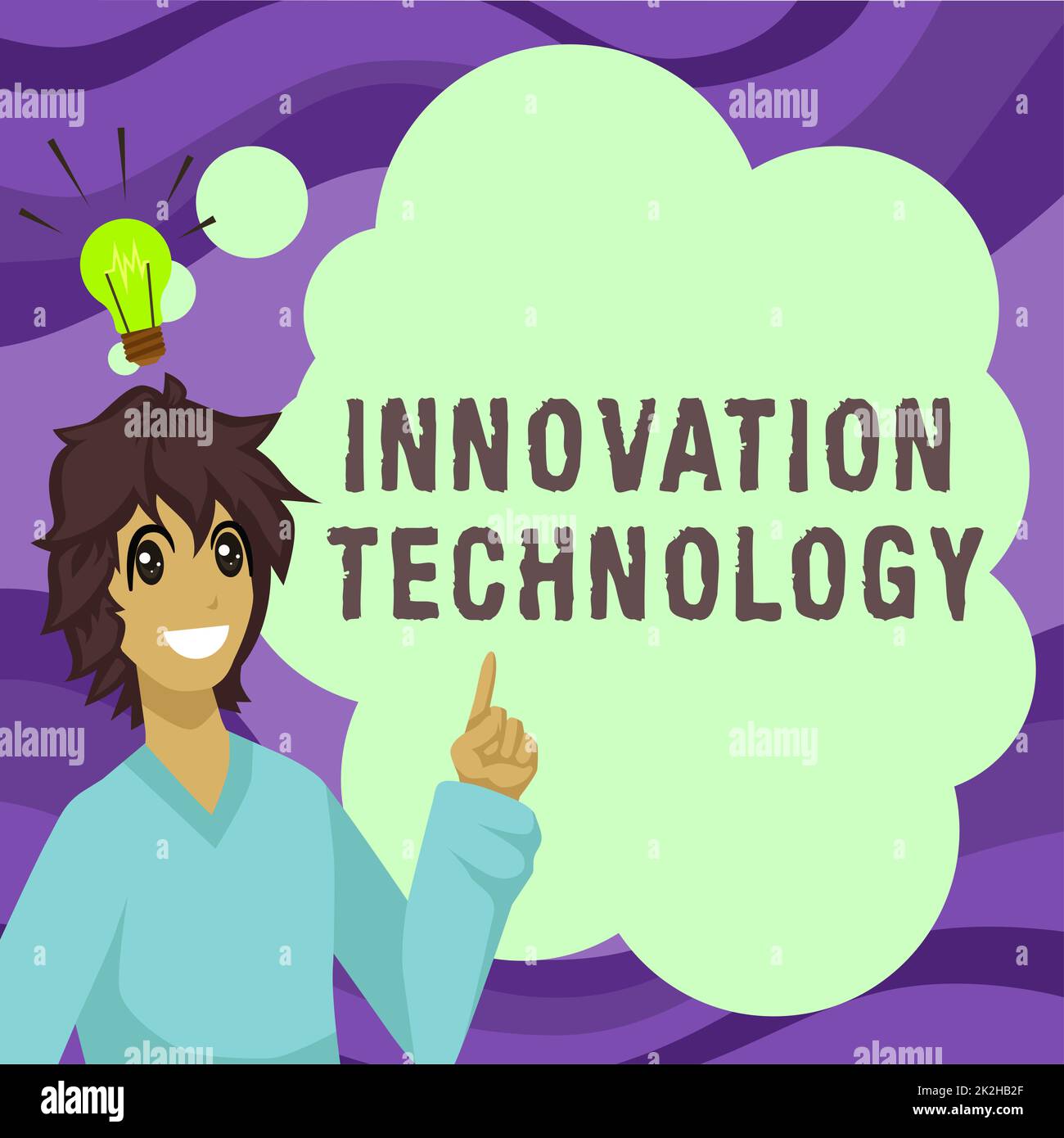 Text caption presenting Innovation Technology. Word Written on New Idea ...
