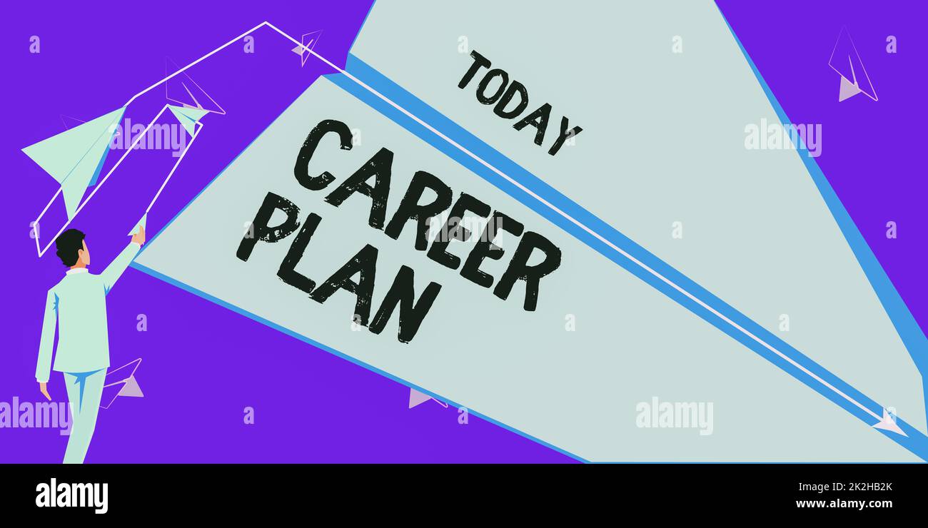 Text showing inspiration Career Plan. Business showcase ongoing process ...