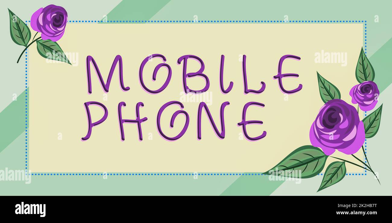 Text sign showing Mobile Phone. Business idea A handheld device used to ... Text sign showing Mobile Phone. Business idea A handheld device used to ...